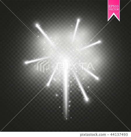 Firework lights effect with glowing stars.-插圖素材 [44137493] - PIXTA圖庫