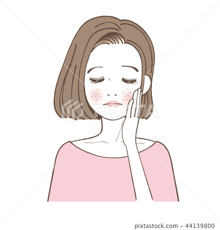 Woman skin trouble freckles - Stock Illustration [44139800] - PIXTA