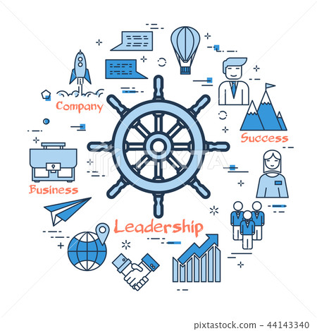 Round linear concept of leadership - Stock Illustration [44143340] - PIXTA