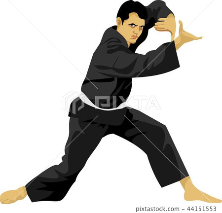 Pencak Silat Boy Indonesian Martial Art - Stock Illustration [44151553 ...