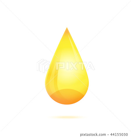 Yellow drop isolated on white background vector - Stock Illustration ...