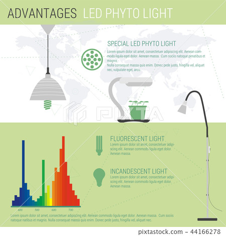 Infographic elements LED lamp - Stock Illustration [44166278] - PIXTA