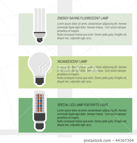 Comparison three different lamps - Stock Illustration [44167304] - PIXTA