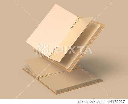 Open kraft paper notebook mockup - Stock Illustration [44170017] - PIXTA