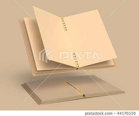 Open kraft paper notebooks - Stock Illustration [44170150] - PIXTA