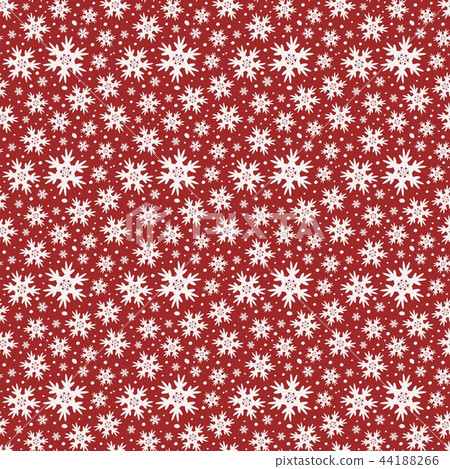 Winter red seamless pattern with snowflakes - Stock Illustration ...