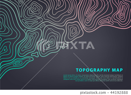 Vector abstract topography map banner....-插圖素材 [44192888] - PIXTA圖庫