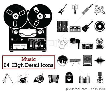 Set of 24 Music Icons - Stock Illustration [44194581] - PIXTA