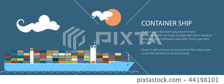 Industrial Marine Vessel Banner - Stock Illustration [44198101] - PIXTA