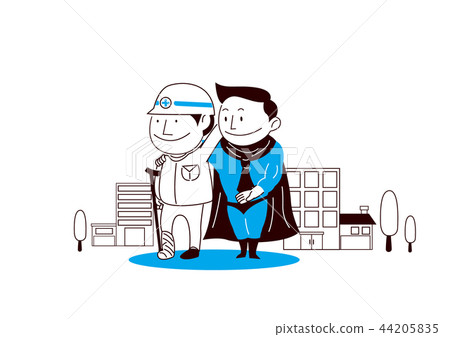 Insurance. A man who is symbol of insurance... - Stock Illustration ...