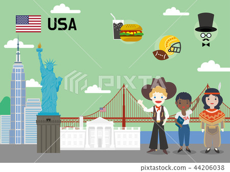 Global village concept vector illustration - USA - Stock Illustration ...