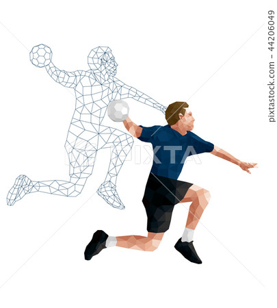 Polygon Style Athlete 12 - Stock Illustration [44206049] - PIXTA