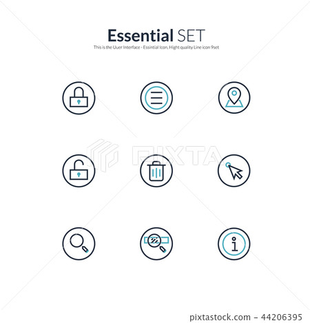 Two-tone Line Icon Set 1 - Stock Illustration [44206395] - PIXTA