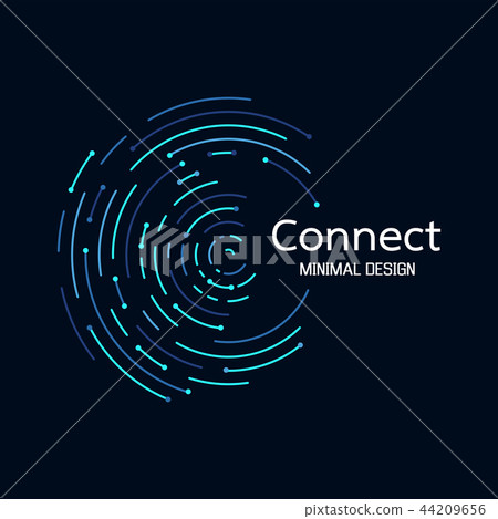 Abstract network connection. icon logo design - Stock Illustration ...