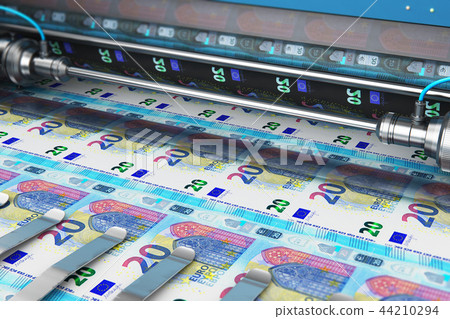 Printing 20 Euro money banknotes - Stock Illustration [44210294] - PIXTA