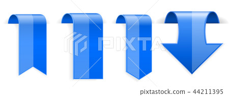 Blue shiny 3d stickers - Stock Illustration [44211395] - PIXTA