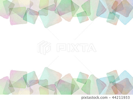 Watercolor square border frame - Stock Illustration [44211933] - PIXTA