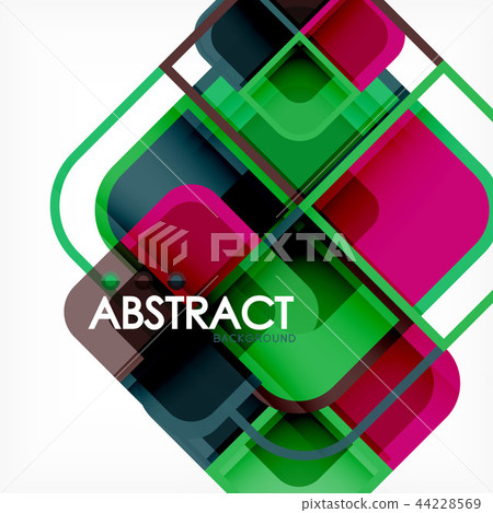 Abstract background, square shapes geometric... - Stock Illustration ...