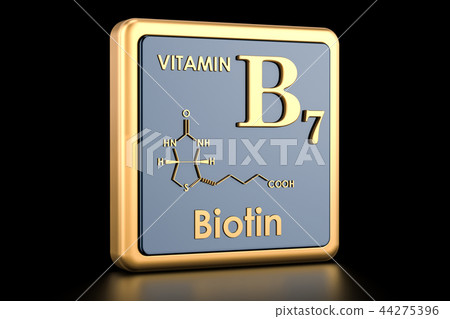 Vitamin B7, biotin. Icon, chemical formula - Stock Illustration ...