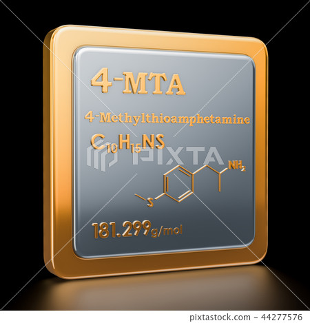 4-Methylthioamphetamine (4-MTA). Icon - Stock Illustration [44277576 ...
