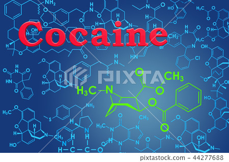Cocaine. Chemical formula, molecular structure - Stock Illustration ...