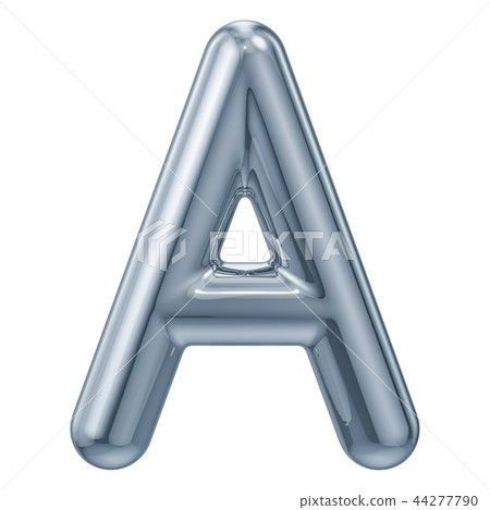 English metallic letter A, 3D rendering - Stock Illustration [44277790 ...