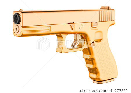 Golden Gun, 3D rendering - Stock Illustration [44277861] - PIXTA