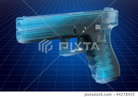 Visualization 3d cad model of gun - Stock Illustration [44278435] - PIXTA