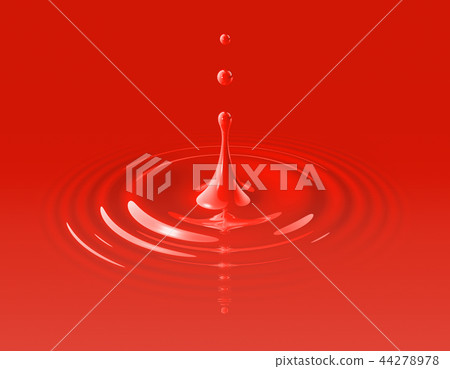 Red paint drop and ripple - Stock Illustration [44278978] - PIXTA
