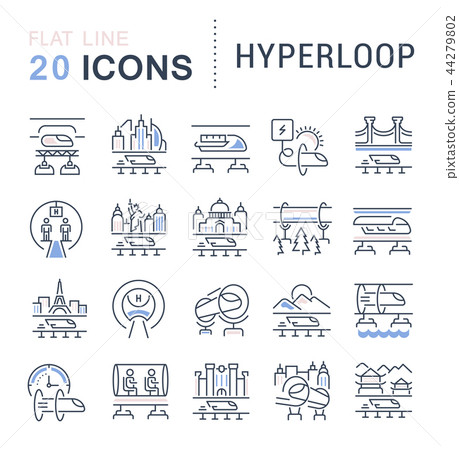 Set Vector Line Icons of Hyperloop. - Stock Illustration [44279802] - PIXTA