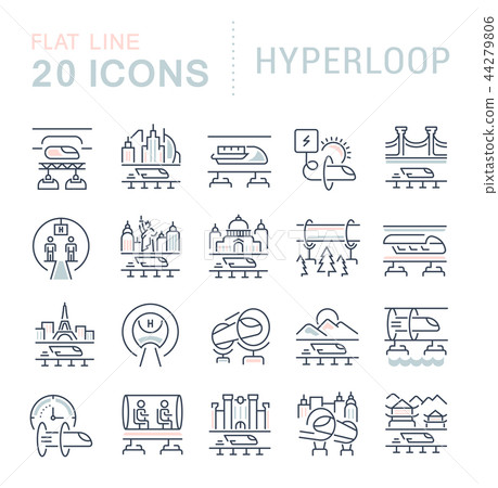 Set Vector Line Icons of Hyperloop. - Stock Illustration [44279806] - PIXTA