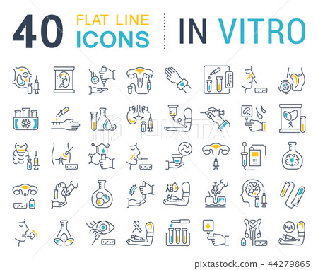 Set Vector Line Icons of In Vitro - Stock Illustration [44279865] - PIXTA