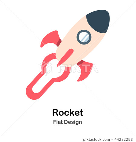 Rocket Flat Illustration - Stock Illustration [44282298] - PIXTA