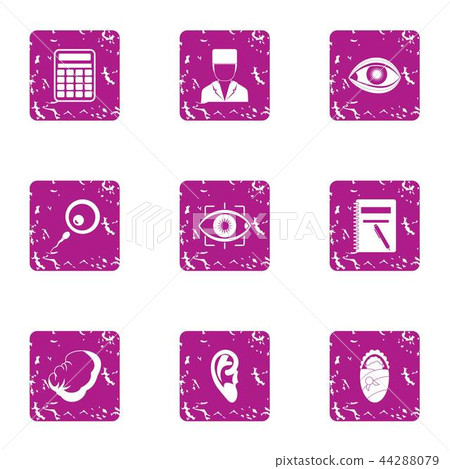 Flesh icons set, grunge style - Stock Illustration [44288079] - PIXTA