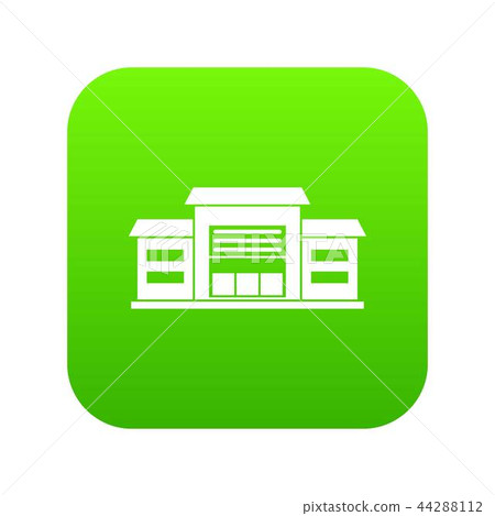 Warehouse icon digital green - Stock Illustration [44288112] - PIXTA