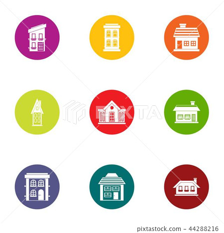 Formation icons set, flat style - Stock Illustration [44288216] - PIXTA