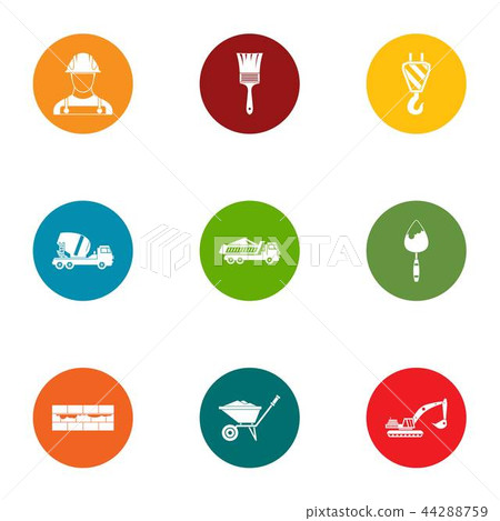 Betterment icons set, flat style - Stock Illustration [44288759] - PIXTA