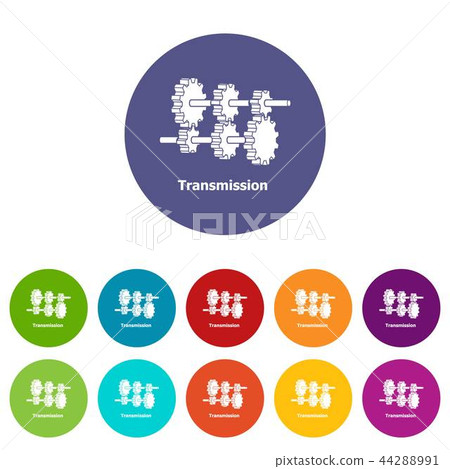 Transmission icons set vector color - Stock Illustration [44288991] - PIXTA
