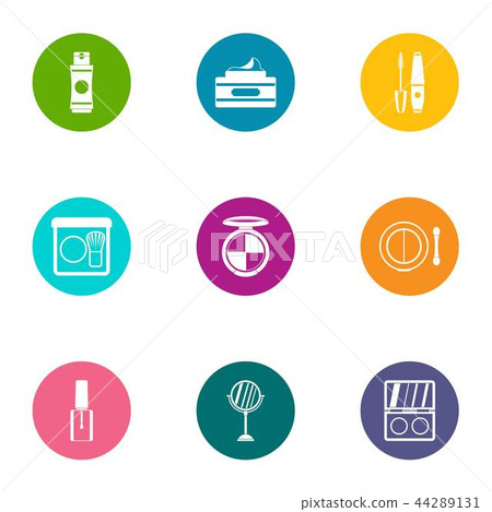 Outward appearance icons set, flat style - Stock Illustration [44289131 ...
