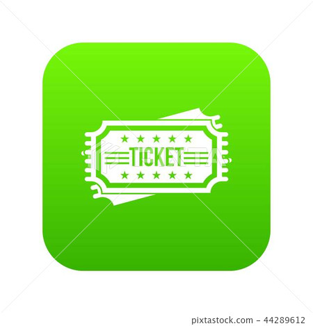 Ticket icon digital green - Stock Illustration [44289612] - PIXTA
