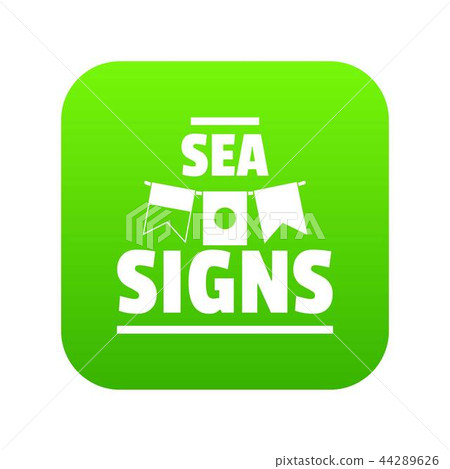 Sea signs icon green vector - Stock Illustration [44289626] - PIXTA