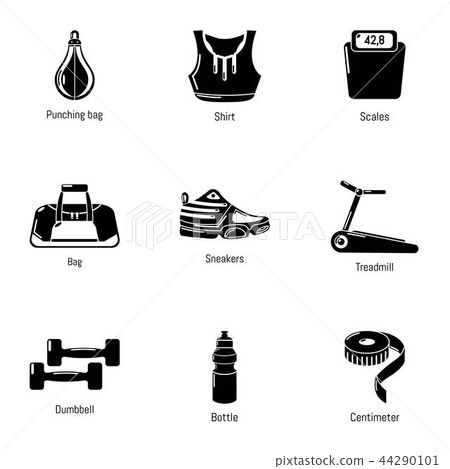 Practise icons set, simple style - Stock Illustration [44290101] - PIXTA