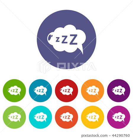 Snoring icons set vector color - Stock Illustration [44290760] - PIXTA