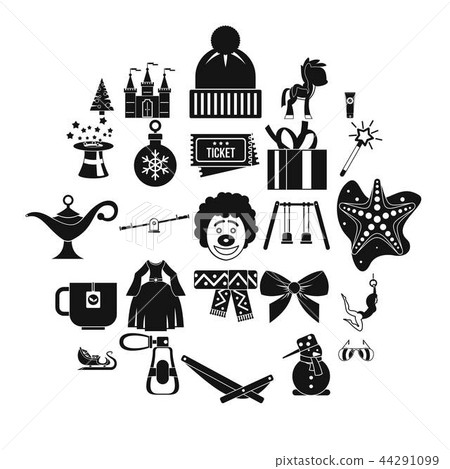Little people icons set, simple style - Stock Illustration [44291099 ...