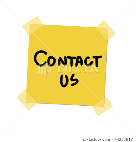 Contact us on post it - Stock Illustration [44293617] - PIXTA