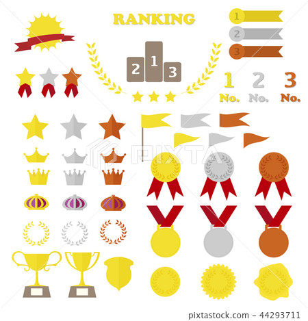 Rank medal icon set - Stock Illustration [44293711] - PIXTA
