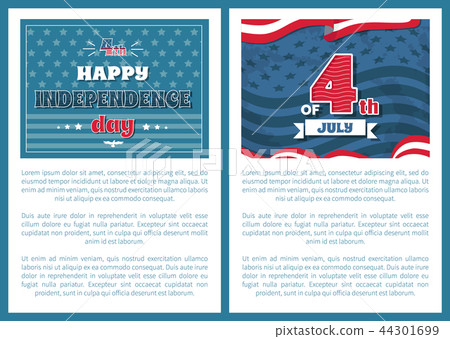 National US Holiday Poster 4 July Independence Day - Stock Illustration ...