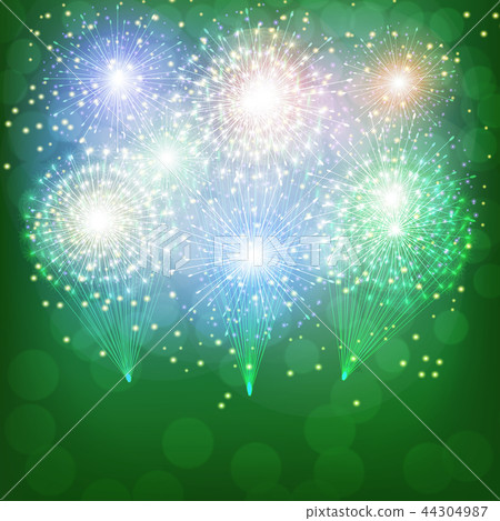 Festive green background. - Stock Illustration [44304987] - PIXTA