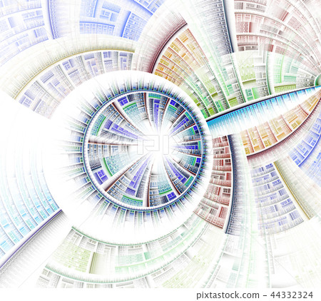 Abstract fractal wheel and spokes graphic. - Stock Illustration ...