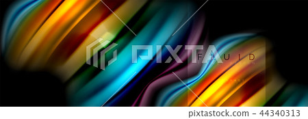 Rainbow fluid abstract shapes, liquid colors... - Stock Illustration ...